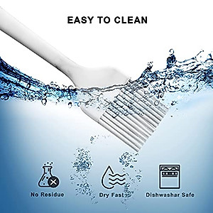 FIVETAS 1.97"x9.84"Heat Resistant Food Grade Silicone Pastry brush Basting Brush for Cooking,BBQ,Meat,Desserts.Kitchen Brush for Sauce Butter oil.Stainless Steel Core Handle.BPA Free. Marbling.