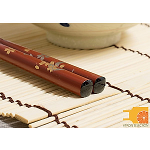 Hashimoto-Kousaku Sikkiten Japanese Natural Lacquered Wooden Chopsticks Sakura Collection in Gift Box (Yoisakura, Vermilion)