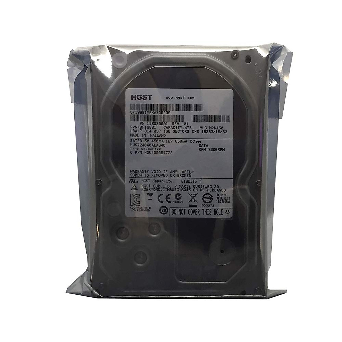 HGST Ultrastar 7K4000 HUS724040ALA640 (0F19681) 4TB 7200RPM 64MB Cache SATA 6.0Gb/s 3.5inch Enterprise Hard Drive (Renewed)