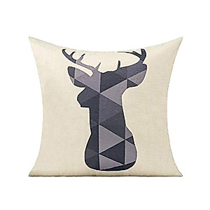 All Smiles Outdoor Summer Throw Pillow Covers for Outside Porch Patio Furnitures Decorative Animals Mountains Scene Bear Deer Cushion 20X20 Decor Set of 4 for Couch Sofa