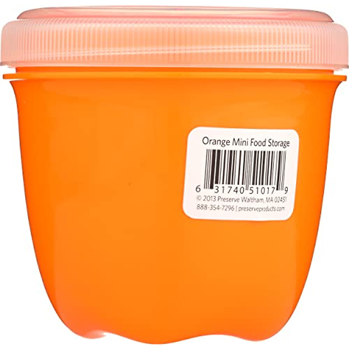 Preserve 8 oz 1 Count Round Orange Food Storage Container, 1 EA