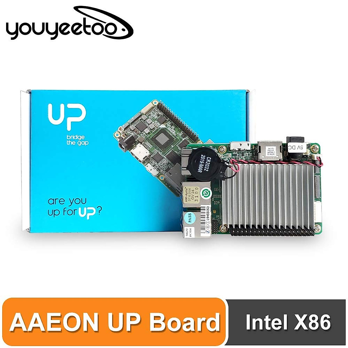 AAEON UP Board 4GB RAM/64GB EMMC - a Win10 Development Board Compatible with Raspberry Pi HAT Support Linux & Android OS