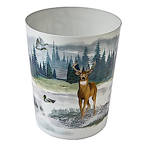 SKL Home Northern Woods Waste Basket, Multi