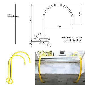 ISOP Window Hooks for Fire Escape Ladders, 2 Hooks |Iron Hooks for Rescue Rope Ladder, Emergency Hook Set Fits Most Windows - Great with Mounting Clips or Deployment Ladders - Durable & Portable