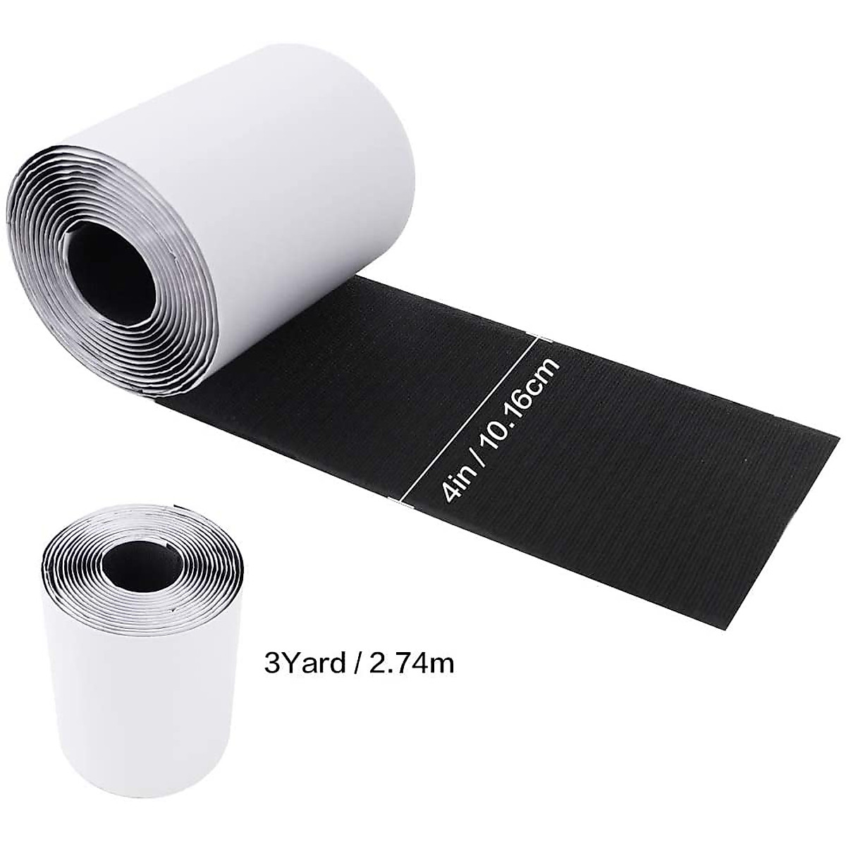 COCOBOO 4 Inch x 9 Feet Hook and Loop Tape, Strips with Adhesive, Nylon Self Adhesive Heavy Duty Strips for Home Office School Car and Crafting Organization