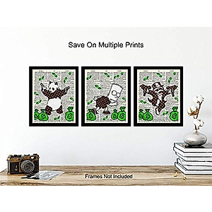 Bart Simpson Poster - 8x10 Set - Banksy Wall Art - Graffiti Wall Art of Louis Vuitton - LV Wall Decor - Money Decorations Wall Decor - Urban Wall Decor - Funny Street Art Mural for Alec Monopoly Fans