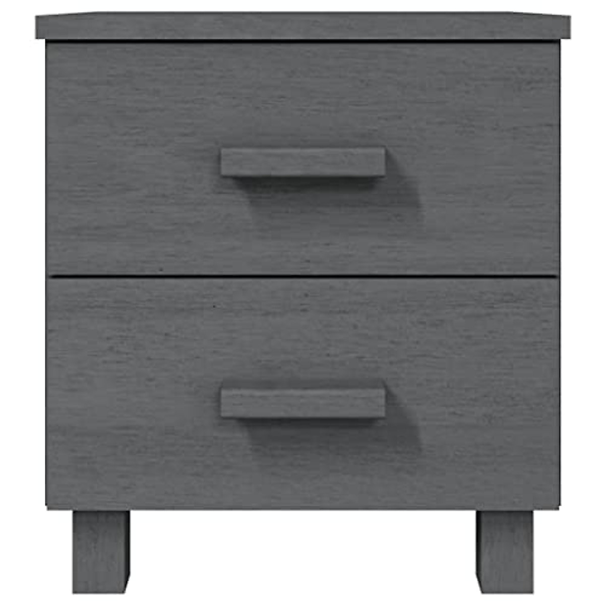 Makastle Nightstands Set of 2, Farmhouse End Tables Set of 2, Solid Wood Sofa Side Table Accent Table with 2 Drawers, Bedside Table for Bedroom Living Room, 15.7"x13.8"x17.5"