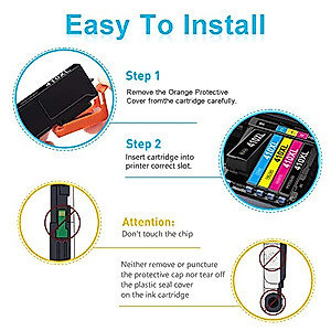 OINKWERE Remanufactured 410XL Ink Cartridges Replacement for Epson 410 XL T410XL to use with Epson Printers Expression XP-7100 XP-830 XP-640 XP-630 XP-635 XP-530 (5-Pack)