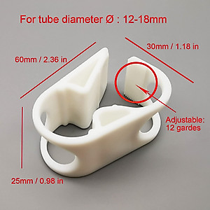 10PCS PBT Plastic Tubing Clamp 140 Degree Celsius Heat Resistant Adjustable Tube Clip Laboratory Industrial Flow Control Hose Clamp