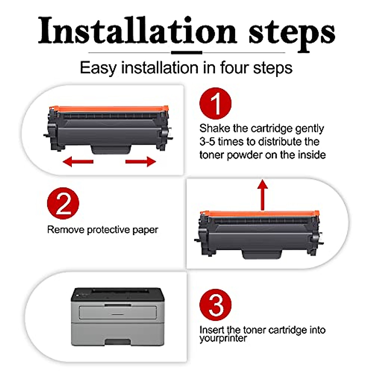 VIT Compatible TN-760 TN760 Black High Yield Toner Cartridge Replacement for Brother DCP-L2550DW MFC-L2710DW L2750DW L2750DWXL HL-L2350DW L2370DWDWXL L2390DW L2395DW Printer (1 Pack)