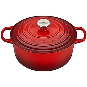 Le Creuset Enameled Cast Iron Signature Round Dutch Oven, 5.5 qt., Cerise