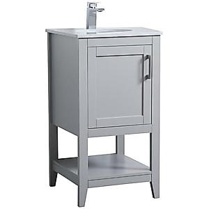Elegant Kitchen and Bath 18 inch Single Bathroom Vanity Cabinet - Grey