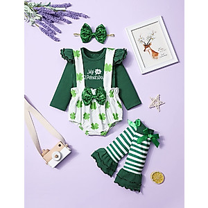 Von kilizo St Patricks Day Baby Girl Outfit Infant Baby Girl Clothes 6-9 Month Baby St Patricks Day Outfit Girl Baby Girl Summer Clothes Baby Girls Clothing Baby Girl St Patrick Day Outfit