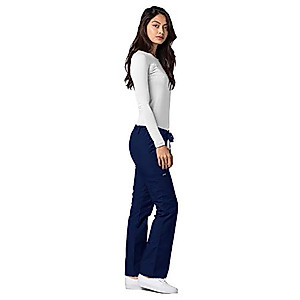Adar Universal Scrubs for Women - Drawstring Straight Leg Scrub Pants - 510 - Navy - S
