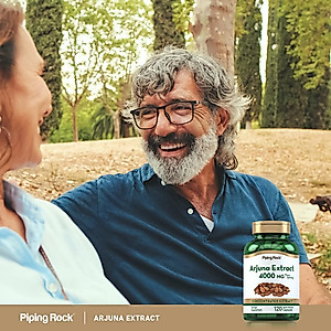 Piping Rock Arjuna Capsules | 4000 mg | 120 Count | from Arjuna Bark Herb Extract | Concentrated Extract | Herbal Supplement | Non-GMO, Gluten Free