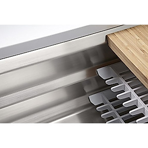 KOHLER 5540-NA Prolific 33 Inch Workstation Stainless Steel Single Bowl Kitchen Sink with Included Accessories, Undermount Installation, Stainless Steel