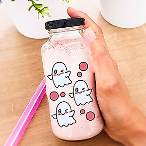 Gray Bat Halloween UV DTF Cup Wrap,Horror Printed Glass Cup Wrap,Cute Ghost Pumpkin Waterproof Cup Wraps Sticker Tumbler Wrap Transfers Decal Rub on Transfers Iron-on Transfers