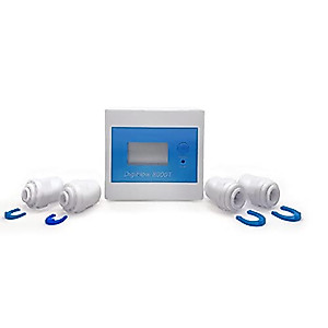 IDENTER Filter Monitor Flowmeter Digital LCD Display Water Liquid Control Flow Sensor 3/8" NPT Liter/Gallon Counting Down