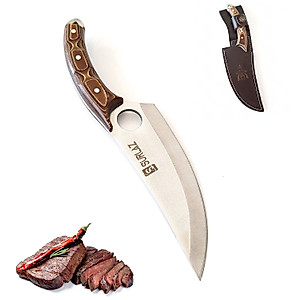 Surlaz Boning Knife for Meat Cutting, Sharp Fillet Knife, Brisket Trimming Knife, Butcher Boning Knife for Chef Knife, Camping Outdoor Knife, Gift for Boyfriend