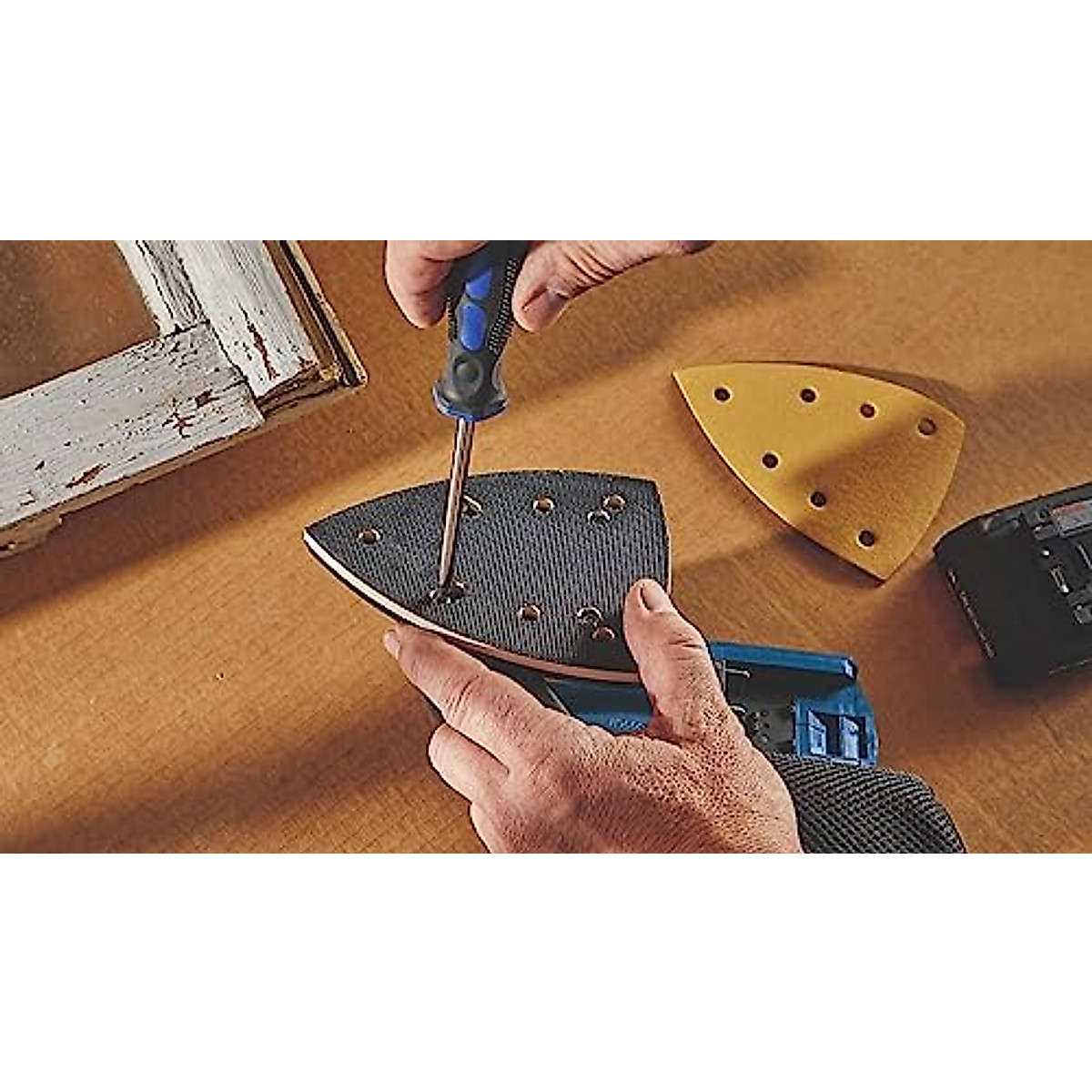 BOSCH GSS18V-40N 18V Brushless Sheet Orbital Finishing Sander with Dust Bag, 1/4 Sheet and 1/3 Sheet (Bare Tool)