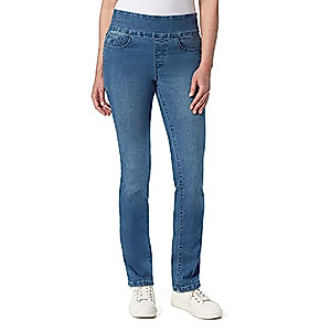 Gloria Vanderbilt womens Amanda Pull on High Rise Jeans, Frisco, 10 US