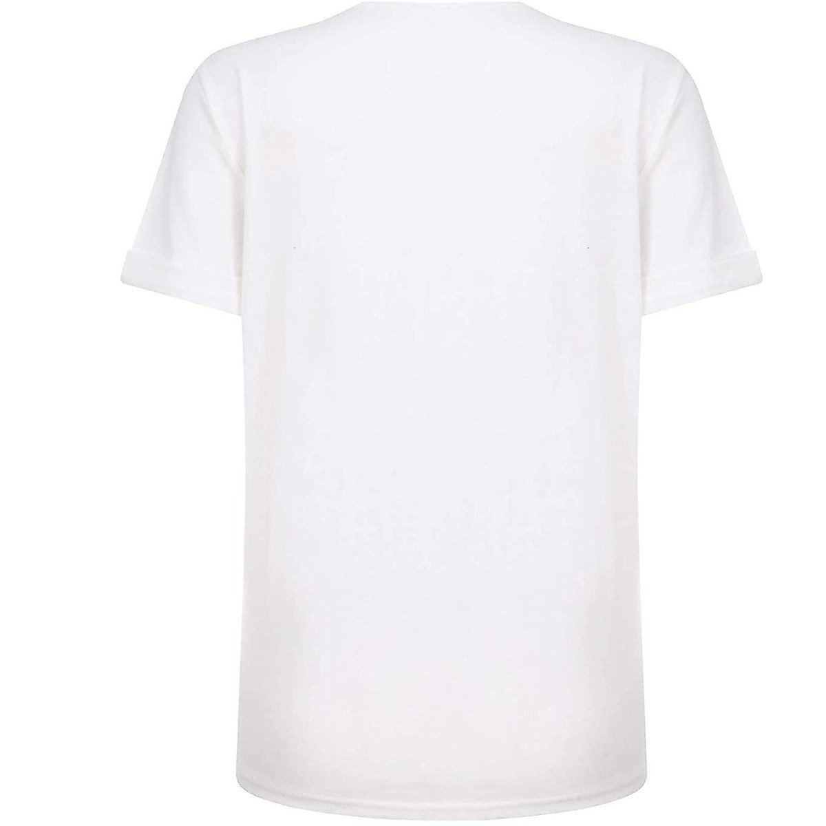 wodceeke Women's Simple Graphic Print T-shirt Short Sleeve Round Neck Basic Tee Summer Casual Loose Tops (White A, XL)