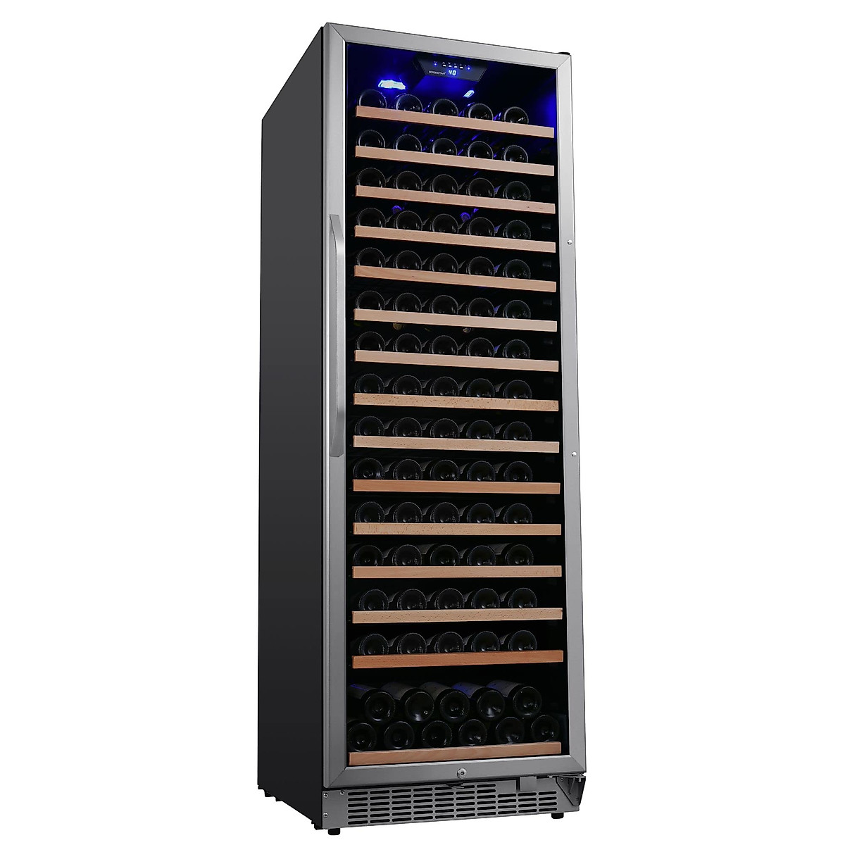 EdgeStar CWR1662SZ 24 Inch Wide 151 Bottle Capacity Free Standing Single Zone Wine Cooler with Even Cooling Technology