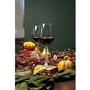 KING CRYSTAL Set of 4 wine glasses | Italian Style | Premium Crystal Clear Glass | Long Stem Wine Glasses | For Tasting, Wedding, Anniversary or Christmas