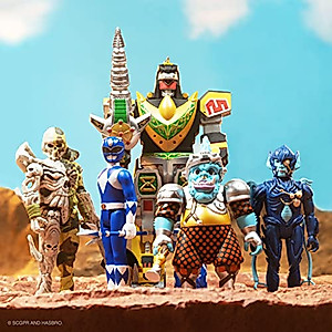 Super7 Mighty Morphin Power Rangers Blue Ranger - 3.75" Power Rangers Action Figure with Accessories Classic TV Show Collectibles and Retro Toys