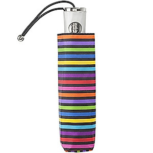 totes Automatic Open Close Water-Resistant Mini Travel Foldable Umbrella with Sun Protection