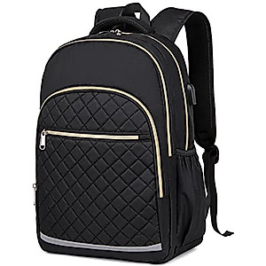Bluboon Backpack for Women 15.6 Inch Laptop Bookbag College School Backpack Girls Schoolbag Compartment Daypack for Business Travel with USB Charging Port and Headphone Interface
