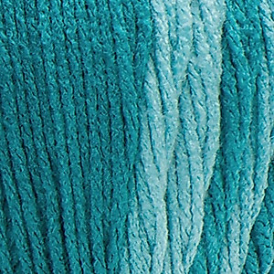 Red Heart Super Saver Jumbo Deep Teal Ombre Yarn - 2 Pack of 283g/10oz - Acrylic - 4 Medium (Worsted) - 482 Yards - Knitting/Crochet