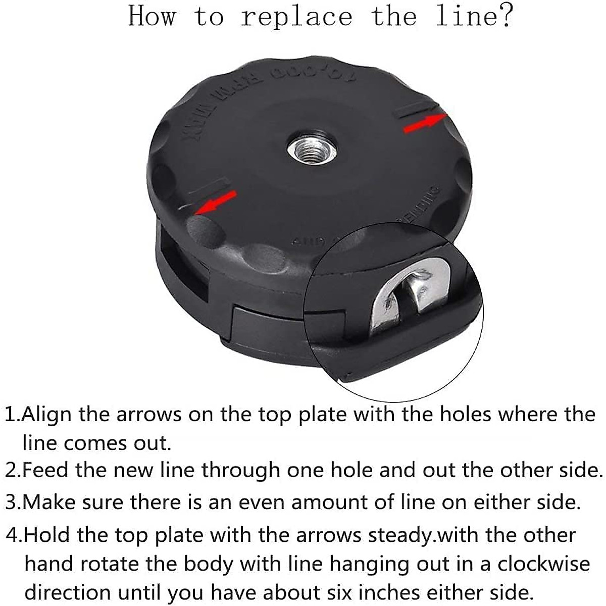 YukaBa Head for Echo Speed Feed 400 SRM-225 SRM-230 SRM-210 Echo Weed Eater Pas210 Pas211 Pas225 (1 Pack)