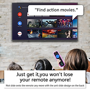 4 Pack Remote Case for Roku,Glowing Remote Cover, Remote Cover Battery Cover for Roku Voice Remote Official, Silicone Universal Protective Sleeve