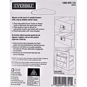 Everbilt Adjustable Drawer Guide Kit