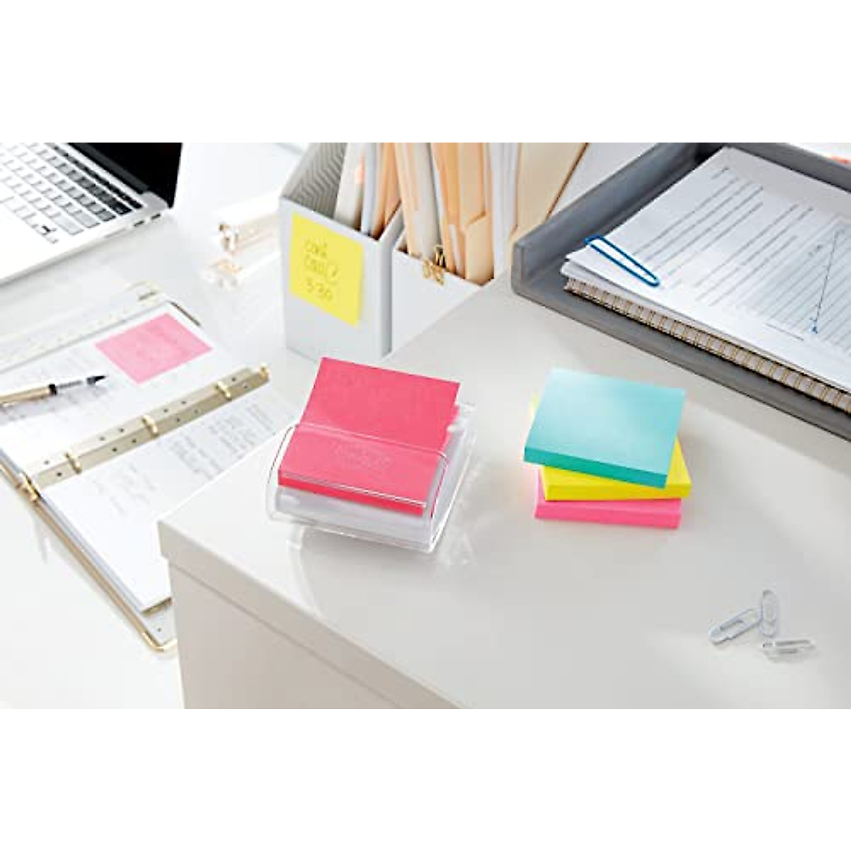 Post-It Pop-Up Notes Super Sticky R3306ssmia Pop-Up 3 X 3 Note Refill Miami 90/Pad 6 Pads/Pack