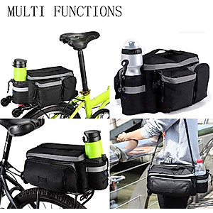 BicycleStore Bike Rear Seat Bag Trunk Bags Bike Panniers Waterproof Cycling Bag Rack 7L Bicycle Accessories Black