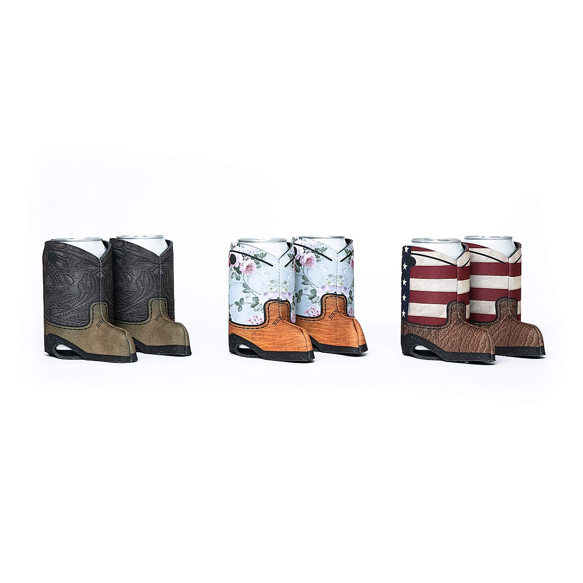 Beer Can Slim Coolie (Cowboy Boot 6-Pack)