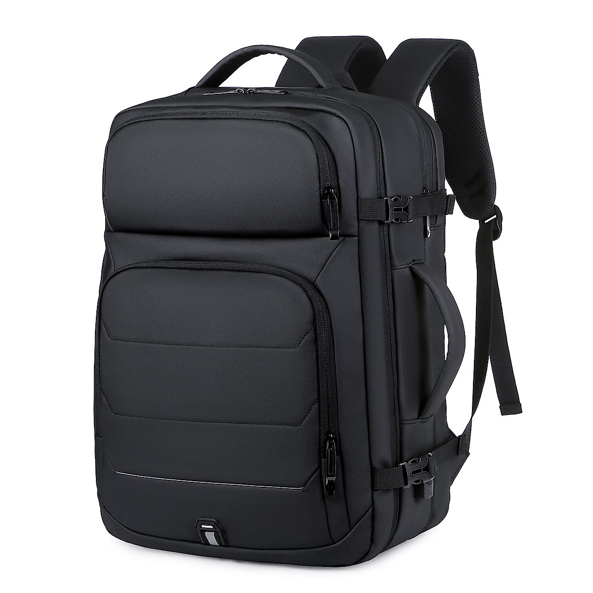 32L Travel Laptop Backpack for Men Fit 16 Inch Notebook, Flight Approved Carry On Suitcase Backpack, Expandable Large Luggage Backpack Water Resistant Weekender Overnight Daypack, Black