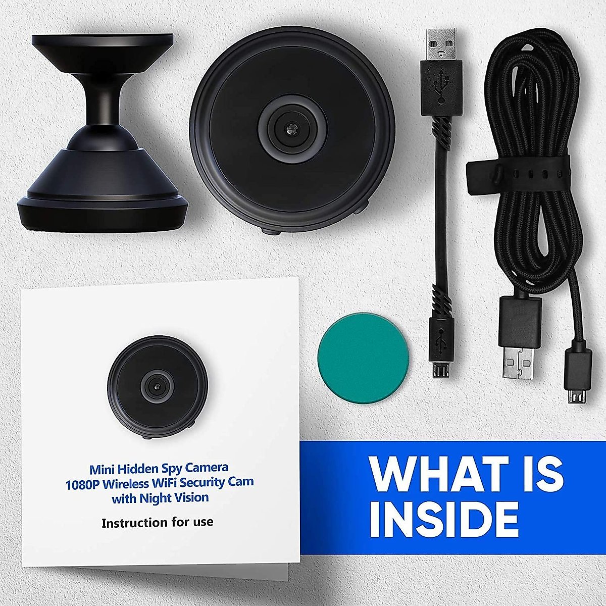 LUOWAN 2021 New Mini Camera 1080P Hidden Camera， Video Live Feed WiFi Wireless Cameras，with Night Vision Motion Detection1