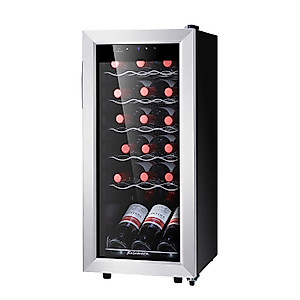 Kalamera KRC-18SS Freestanding Wine Cellars, Black