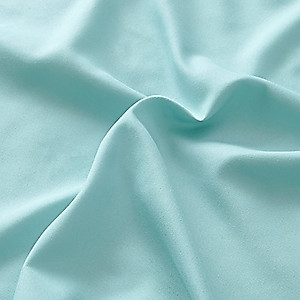 Comfort Spaces CS20-0118 Microfiber Set 14" Deep Pocket, Wrinkle Resistant All Around Elastic-Year-Round Cozy Bedding Sheet,6 pcs, Matching Pillow Cases, Queen, Aqua