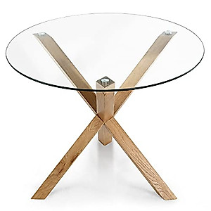 POLY & BARK Kennedy 37.4" Round Dining Table, Natural