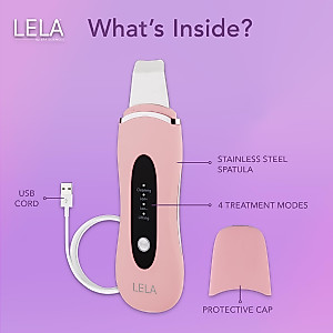 Spa Sciences - LELA - 4-in-1 Facial Spatula for Deep Cleansing, Pore Extraction, Serum Infusion, Anti-Aging and Contouring