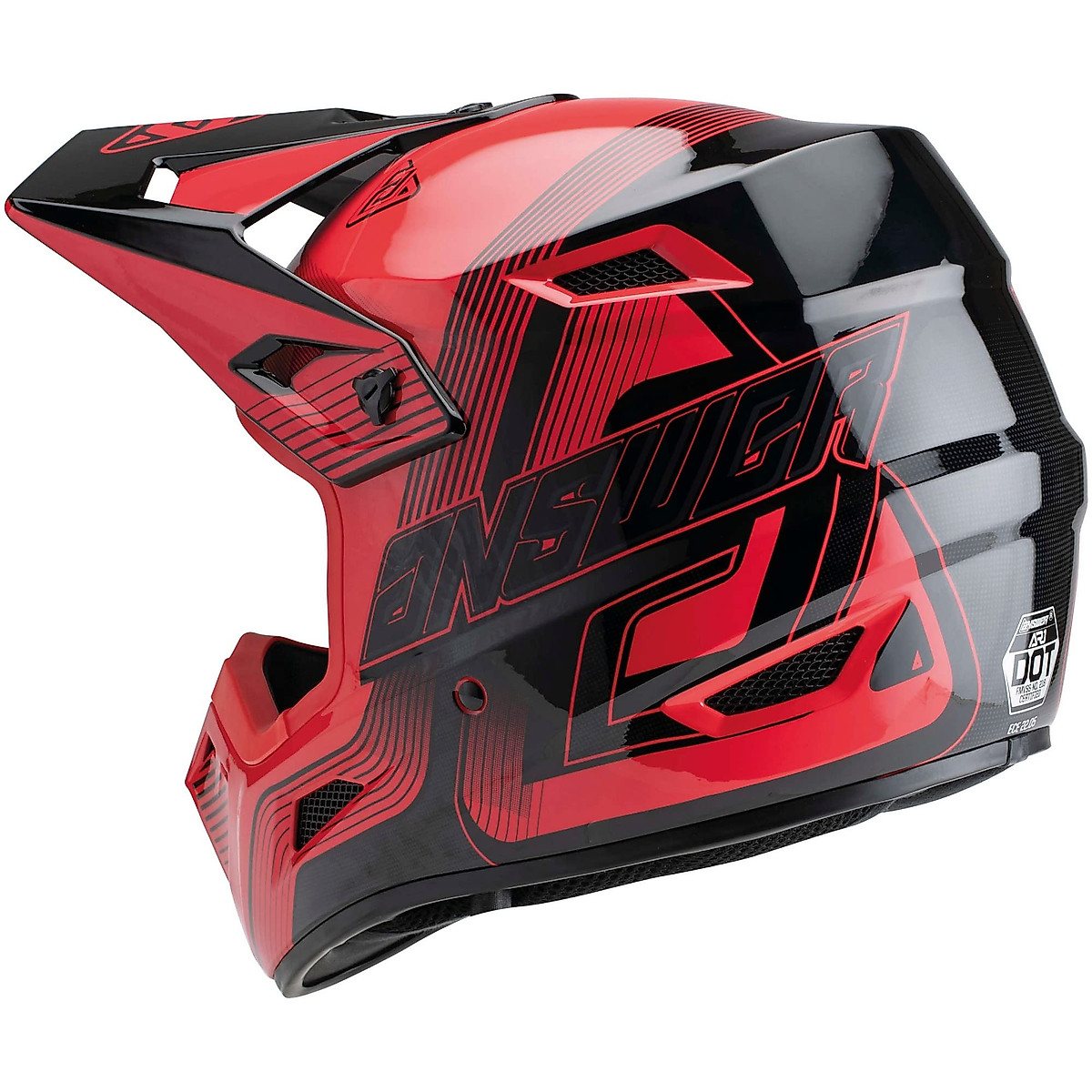 Answer Racing 447764 A23 AR1 Vendetta Helmet: Red/Black, Youth M