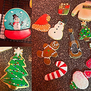 HAOHAN Squeeze Writer Bottles Set-12 Squeeze Cookie Icing Bottles, 1 Cleaning Brush, 1 Funnel, Applicator Bottles-4 of Each (1 Oz, 2 Oz, 4 Oz) for Cookie Decorating, Food Coloring