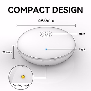 HEIMAN WiFi Water Leak Detector, Smart Water Sensor Alarm, 75 dB Water Flooding Alerts and App Remote Notifications, Leak and Drip Detectors for Home, Basement, Kitchen, Laundry, Bathroom