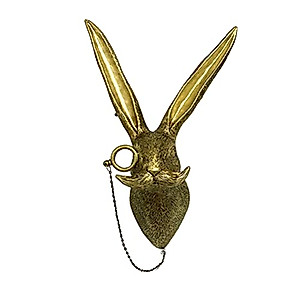 Fdit Head Wall Decor, Wall Art Decor Deer Head Wall Hanging, Home Decor Waterproof Bronzed Resin Animal Hanging Sculpture Sunscreen Animal Head Wall Hanging Ornaments (Rabbit)