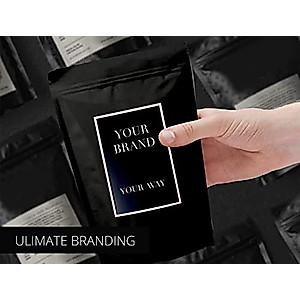 [125 BAGS] Smell Proof Bags 6x9 Inch-Black Ziplock Bags [5Mil] For Packaging Bags, Food Storage Bags, Dispensary Packaging &More - Airtight Sealable Mylar Bags With Aluminum Insides by FRUITFUL DESIGN