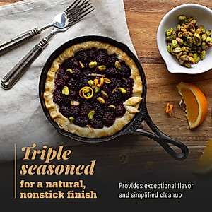 Lodge Blacklock 7" Triple Seasoned Cast Iron Skillet - Preseasoned Cast Iron Skillet Pan - Easy Cleanup - Lightweight Design - Cast Iron Cookware - Premium Cast Iron Skillets